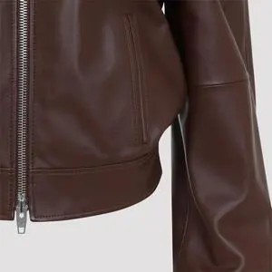 Celine Lamb Leather Jacket - Brown