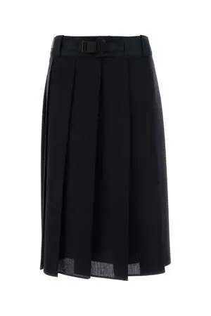 Prada Dark Wool Skirt - Blue