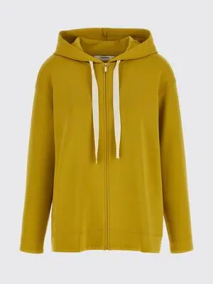 Max Mara Doria Embroidered-logo Cotton-blend Hoodie - Yellow