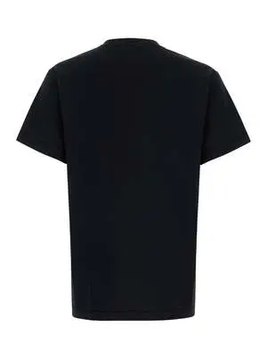 Stone Island Crew Neck T-shirt With Logo Patch On The Front In Cotton For - Black