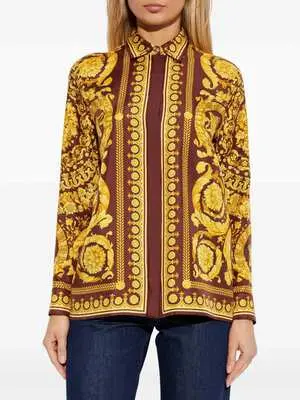 Versace Floral Silk Blouse