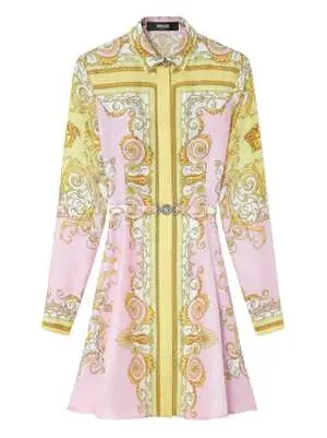 Versace Silk Midi Dress - Multicolor