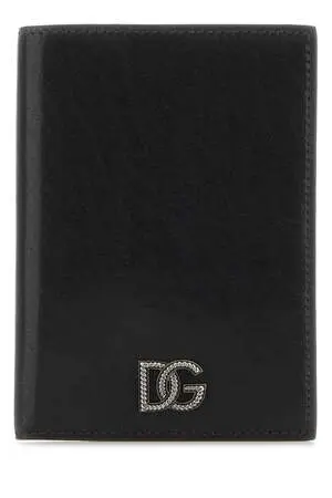 Dolce & Gabbana Leather Passport Holder - Black
