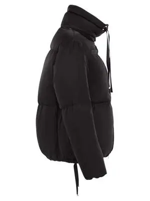 Herno High-neck Down Jacket With Drawstring Collar - Black