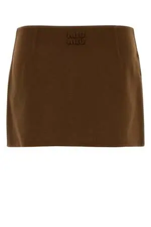 Miu Miu Wool Blend Mini Skirt