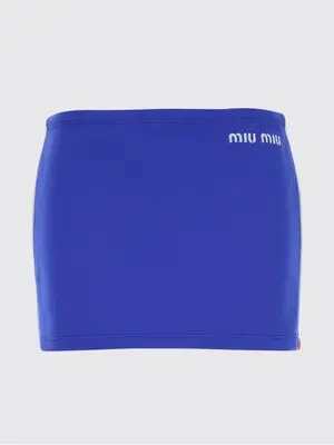 Miu Miu Recycled Stretch Fabric Mini Skirt - Blue