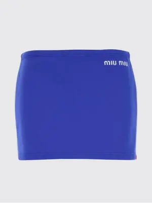 Miu Miu Recycled Stretch Fabric Mini Skirt - Blue