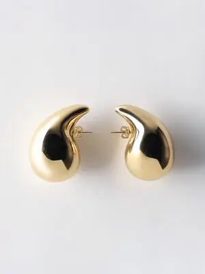 Bottega Veneta Drop 18kt Plated Silver Earrings - Gold