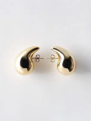 Bottega Veneta Drop Earrings In 18kt Plated 925 Sterling Silver - Gold