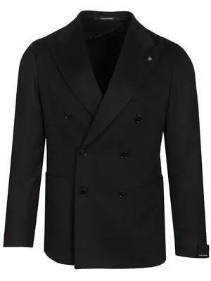 Tagliatore Double-breasted Wool And Cashmere Blazer - Blue