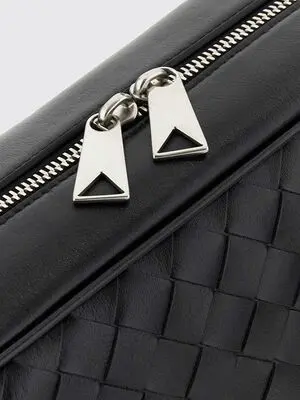 Bottega Veneta Woven Leather Shoulder Bag - Black