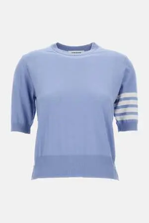 Thom Browne Merino Wool Jersey Stitch 4-bar Tee - Multicolor