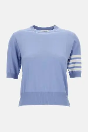 Thom Browne Merino Wool Jersey Stitch 4-bar Tee - Multicolor