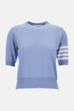 Thom Browne Merino Wool Jersey Stitch 4-bar Tee - Multicolor