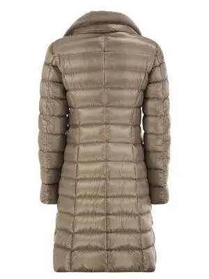 Herno Elisa Long Down Jacket In Ultralight Nylon