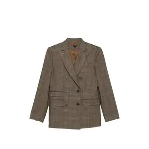Max Mara Virgin Wool Double-breasted Blazer - Brown
