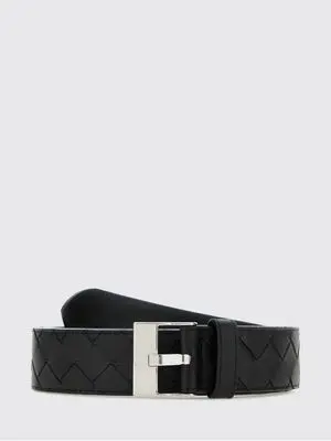 Bottega Veneta Watch Belt In Woven Leather - Black