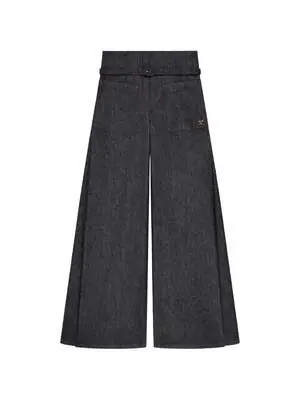 COURREGES Palazzo Pants With Belt - Blue