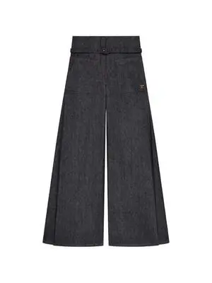 COURREGES Palazzo Pants With Belt - Blue