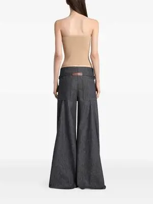 COURREGES Palazzo Pants With Belt - Blue
