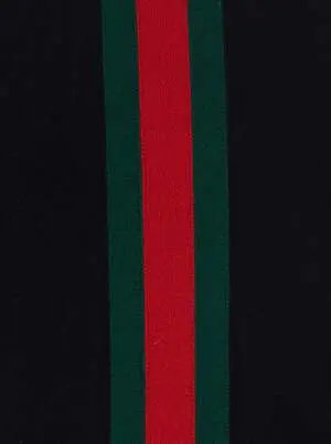 Gucci Blue Crewneck Sweater With Web Detail In Wool For