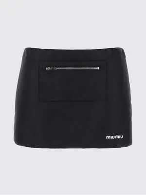 Miu Miu Recycled Nylon Mini Skirt - Blue