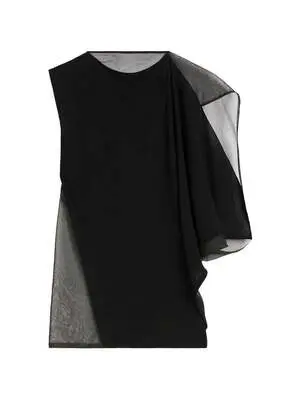 Sportmax Asymmetrical Blouse - Black