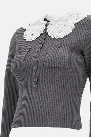 SELF-PORTRAIT Knitted Top - Multicolor