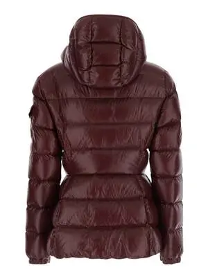 Moncler Barante' Down Jacket With Hood And Applied Pocket On Sleeve With Logo Patch In Tech Fabric For - Red