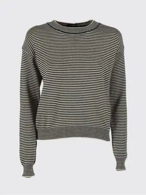 Max Mara Striped Cotton Crew Neck Pullover