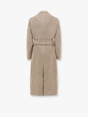 GOLDEN GOOSE Wrinkled Virgin Wool Blend Coat - Multicolor