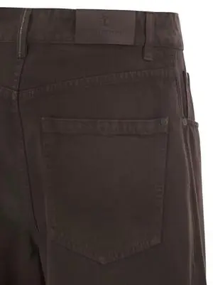 Brunello Cucinelli Relaxed Denim Trousers With Monile Detailing - Brown