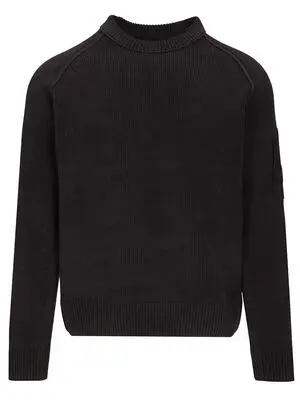 C.P. COMPANY Sweater Made Of Cotton Chenille - Blue