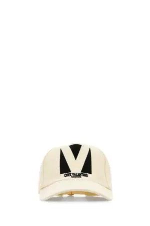 Valentino Garavani Ivory Cotton Baseball Cap - White