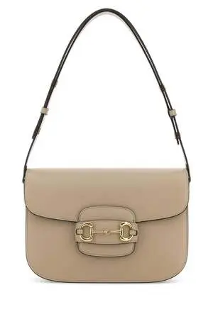 Gucci Beige Leather Medium Horsebit 1955 Shoulder Bag