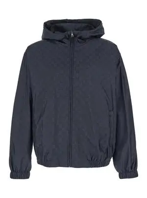 Gucci Tech Fabric Gg Motif Hooded Jacket - Multicolor
