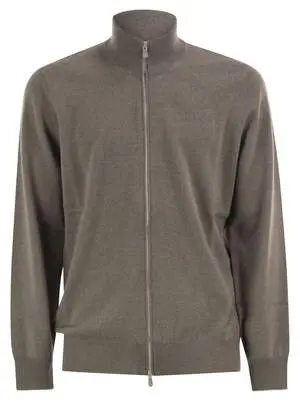 BRUNELLO CUCINELLI Brunello Cucinelli Men High-Necked Cashmere Cardigan With Zip