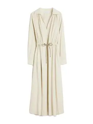 Max Mara Cotton Poplin Dress Beige - Multicolor