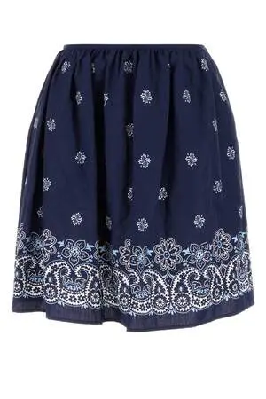 Miu Miu Printed Poplin Skirt - Multicolor