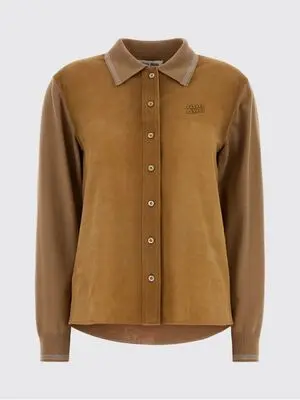 Miu Miu Suede And Wool Cardigan - Brown