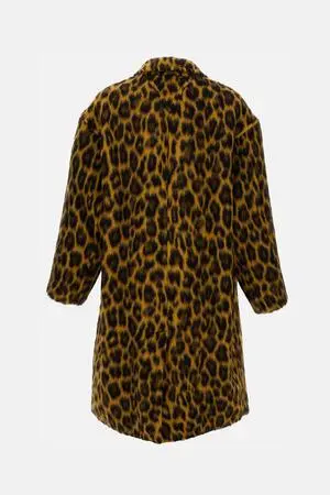 Bottega Veneta Leopard-print Alpaca Coat - Multicolor