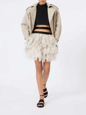 Max Mara Sleeveless Crop Sweater In Plain Cotton