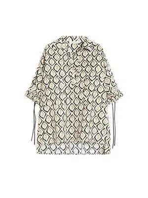 Max Mara Oversized Printed Poplin Shirt - Multicolor
