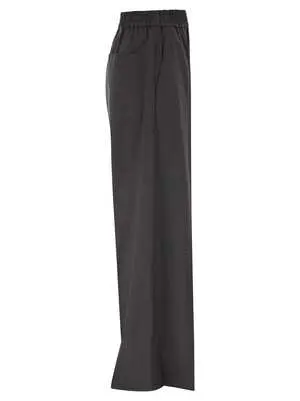 Brunello Cucinelli Stretch Virgin Wool Fluid Trousers