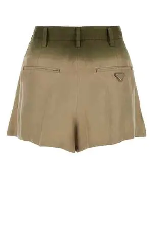 Prada Sage Silk Shorts