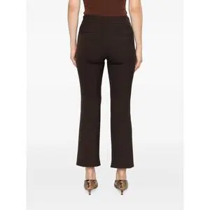 Peserico Cropped Slim Fit Trousers - Brown