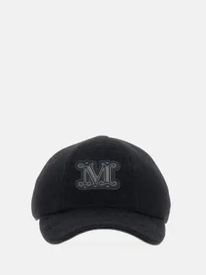 Max Mara Felted Baseball Hat - Black