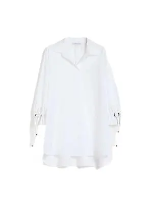 Max Mara Cotton Poplin Blouse Optic - White