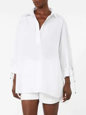 Max Mara Cotton Poplin Blouse - White