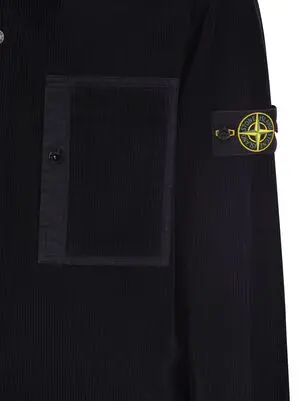 Stone Island Cotton Corduroy Overshirt With Compass Badge
